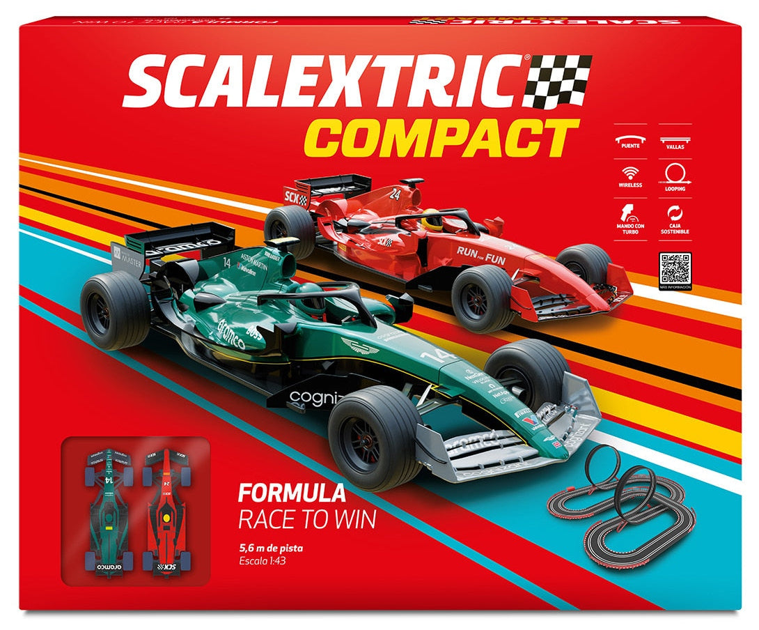 Formula Race to Win | Pista Eléctrica | Scalextric | 2 Loops | Escala