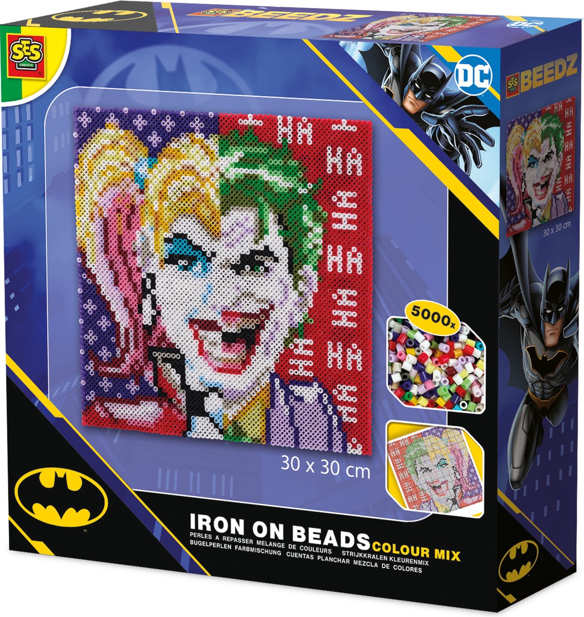 Mostacillas Planchables | DC Batman | Jocker y Harley Quinn | Beedz Ar
