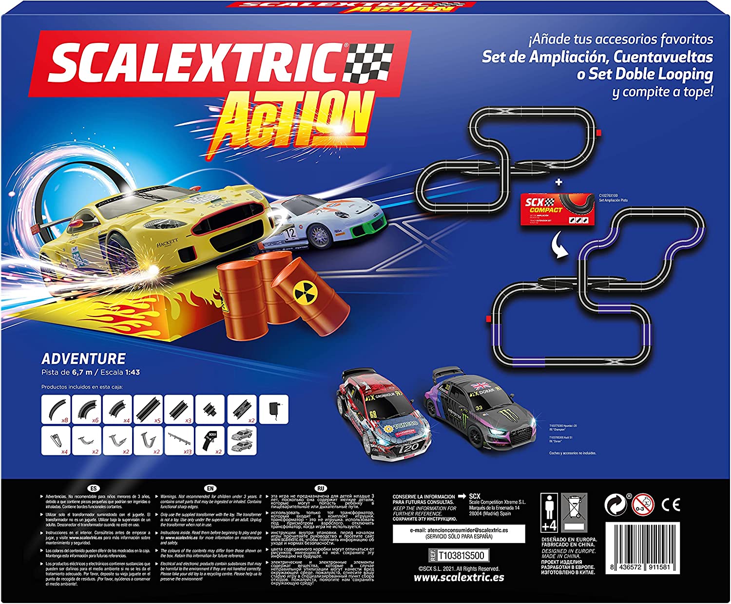 Adventure | Pista Eléctrica | Scalextric | Action | Escala 1:43 | 670